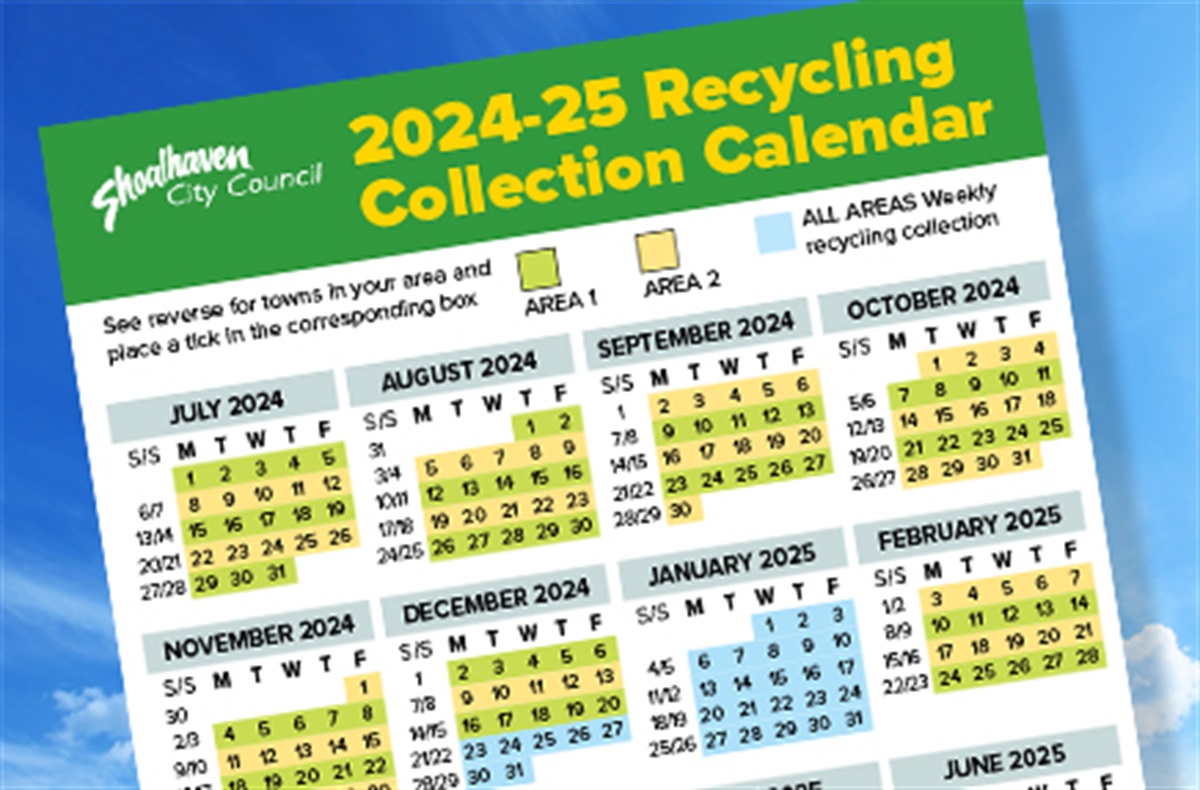 Yellow-lid bin collection calendar | Shoalhaven City Council Yellow-lid bin collection calendar | Shoalhaven City Council